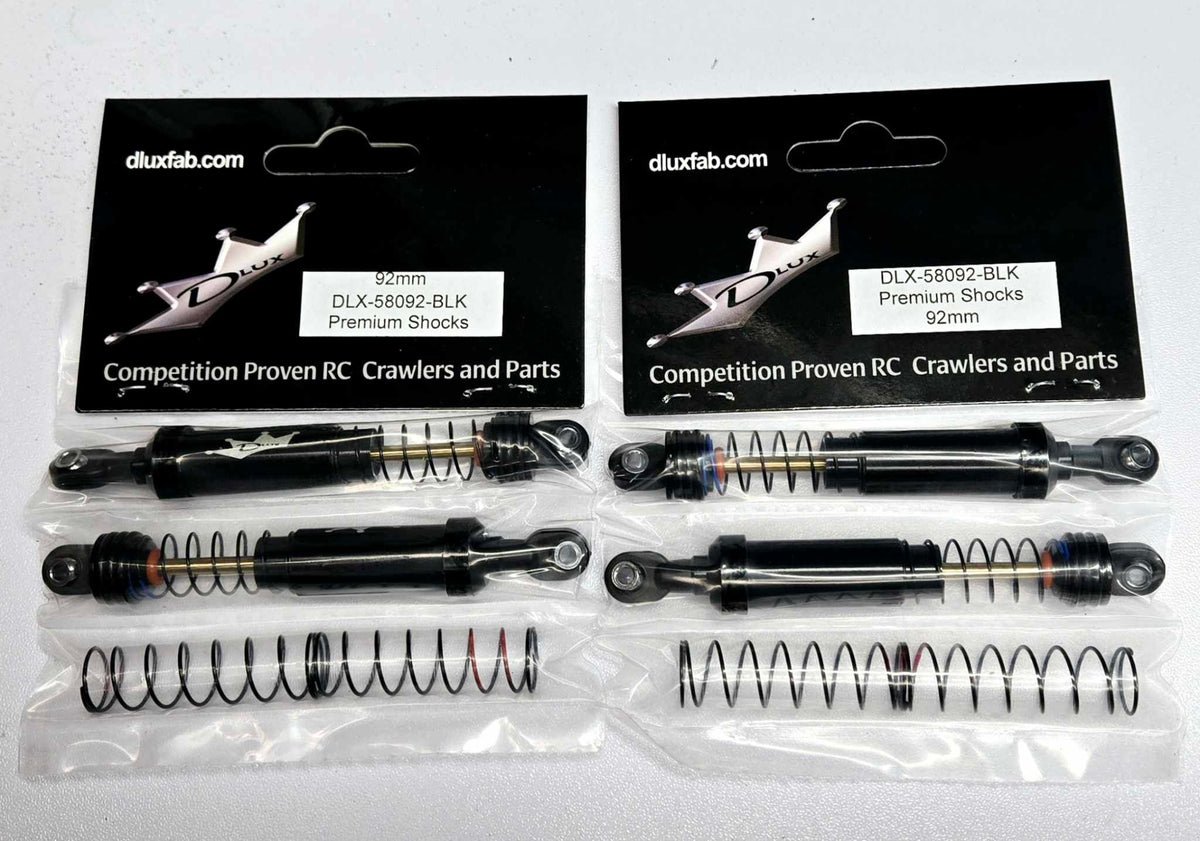 Dlux Short Shocks 96mm, 92mm or Ultra Short 80mm (set of 4 shocks, una ...